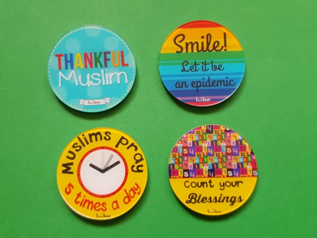 [Magnets Set of 4] Thankful Muslim | Hiba | Islamic Books & Accessories