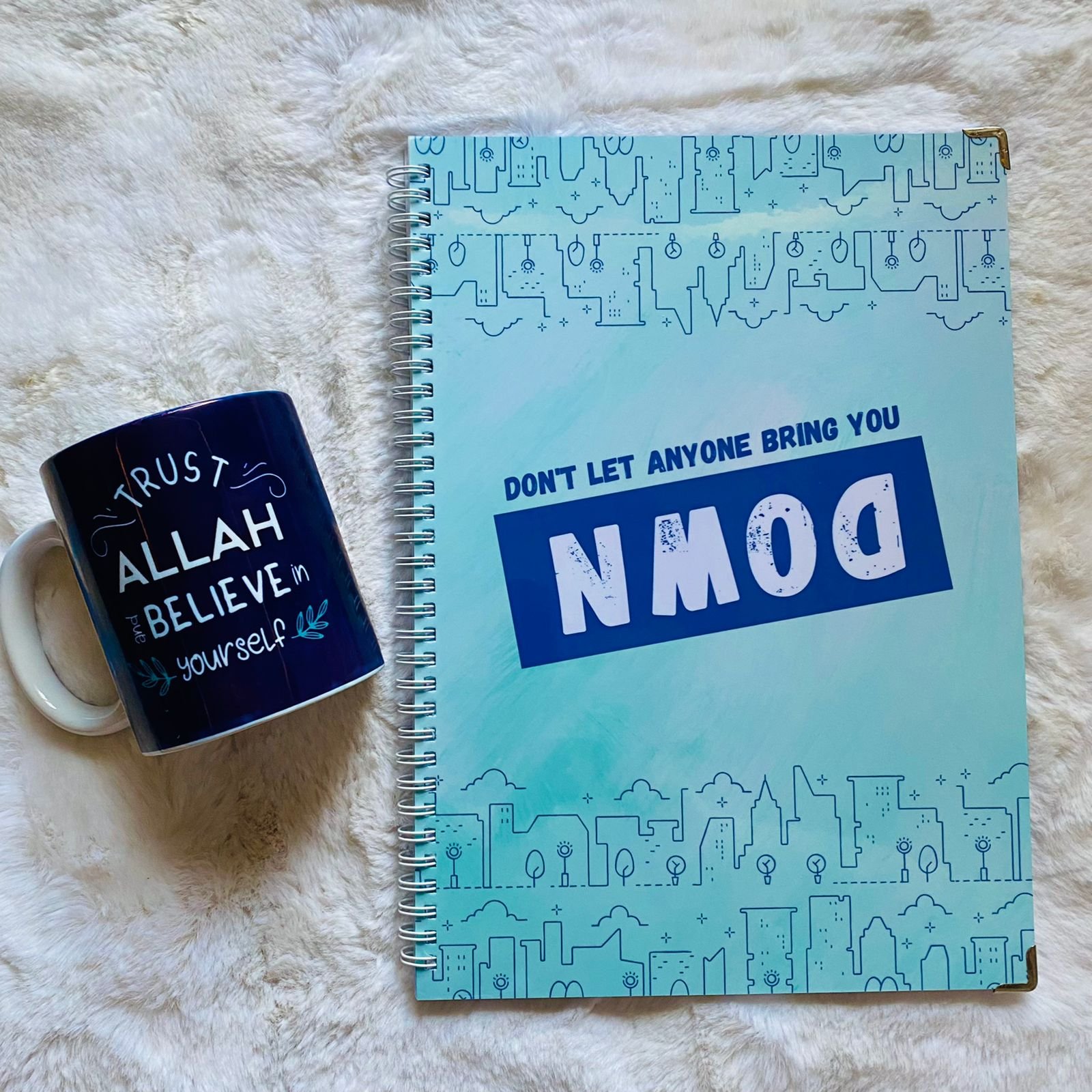 [Value Pack] A4 Notebook (Don't let anyone bring you down) and Mug ...